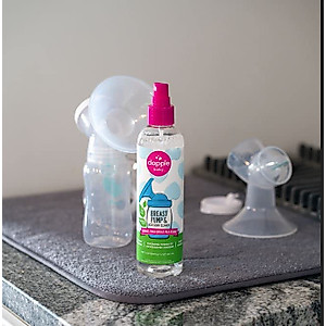dapple Breast Pump Cleaner Spray Baby, 8 Fl Oz Bottle, Unscented, Plant Based & Hypoallergenic - Removes Milk Residue - Easy Rinse Formula With Oxygenated Vinegar