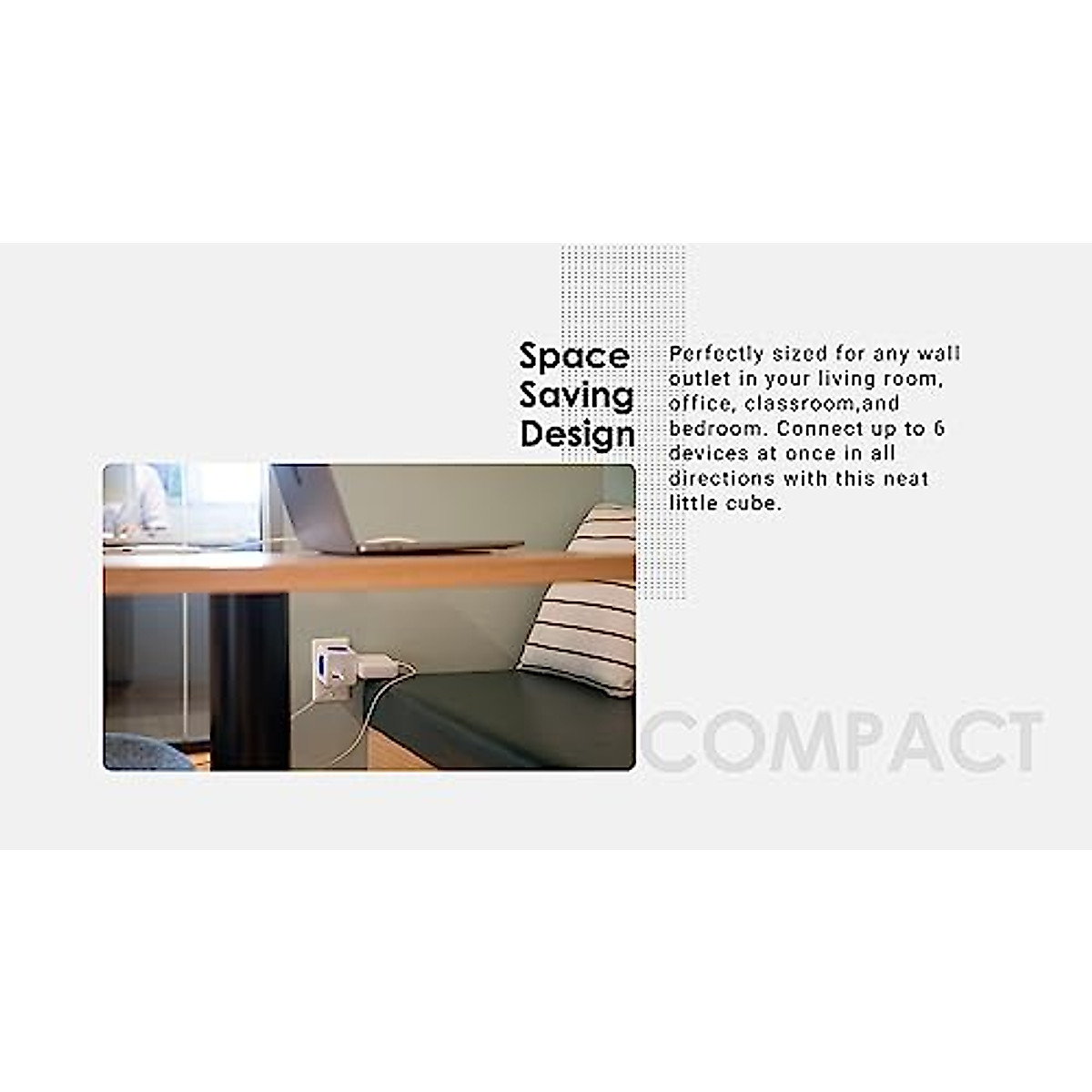 4-Outlet Surge Protector Dual USB