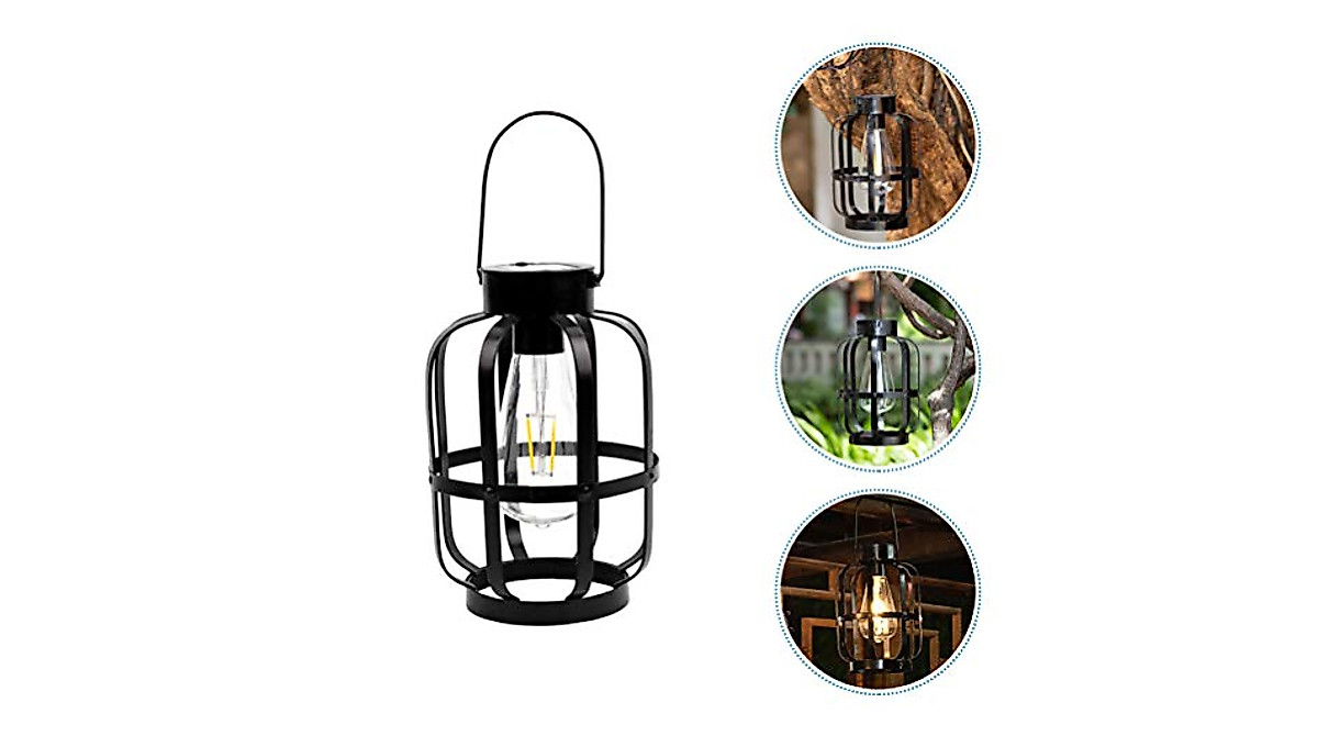 Cabilock Rustic Solar Lantern - Outdoor Hanging Garden Light