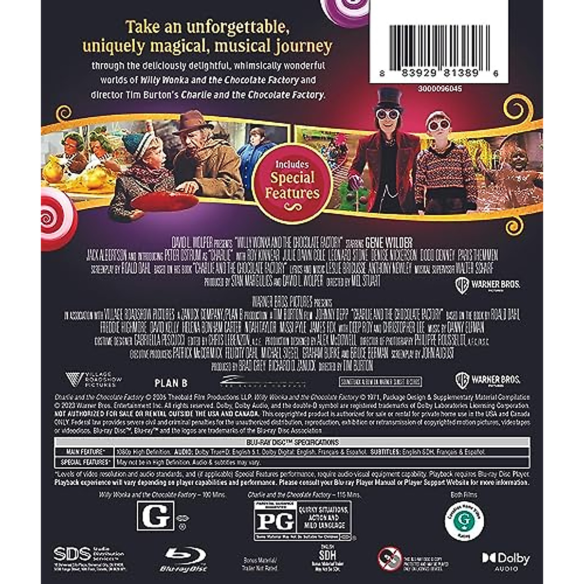 Willy Wonka and the Chocolate Factory/Charlie and the Chocolate Factory (DBFE/BD)