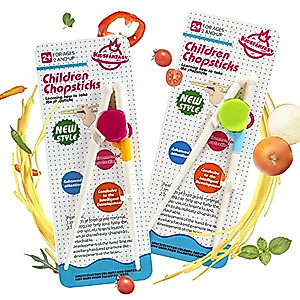 Kidsfantasy Kids Chopsticks, 2 Pairs Kids Training Chopsticks Reusable Toddler Chopsticks for Baby Children