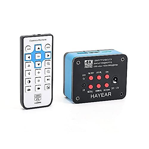 HAYEAR 4K UDH 2160P 1080P HDMI USB Industrial Microscope Camera for Machine PCB Board CPU Repair Soldering；PC Support Windows/Mac/Linux System
