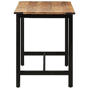 WHOPBXGAD Dining Table,Wooden Dining Table, Industrial Kitchen Table Suitable for Small Spaces, Flats, Bars, Restaurants,43.3"x23.6"x29.9" Solid Wood Mango