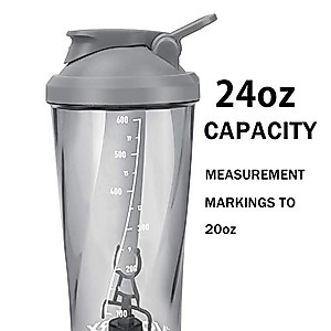 VOLTRX Premium Electric Protein Shaker Bottle, Made with Tritan - BPA Free - 24 oz Vortex Portable Mixer Cup/USB C Rechargeable Shaker Cups for Protein Shakes