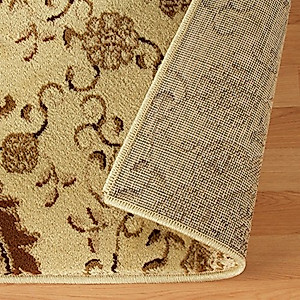 SUPERIOR Indoor Runner Area Rug with Jute Backing, Perfect for Entry, Hallway, Kitchen, Office, Dorm, Bedroom, Hardwood Floors, Living Room, Enchanted Contemporary Design, Poplar Collection, 2'7" x 8'