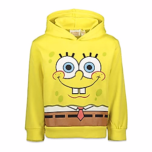 Nickelodeon SpongeBob SquarePants Big Boys Fleece Costume Hoodie Yellow 10-12