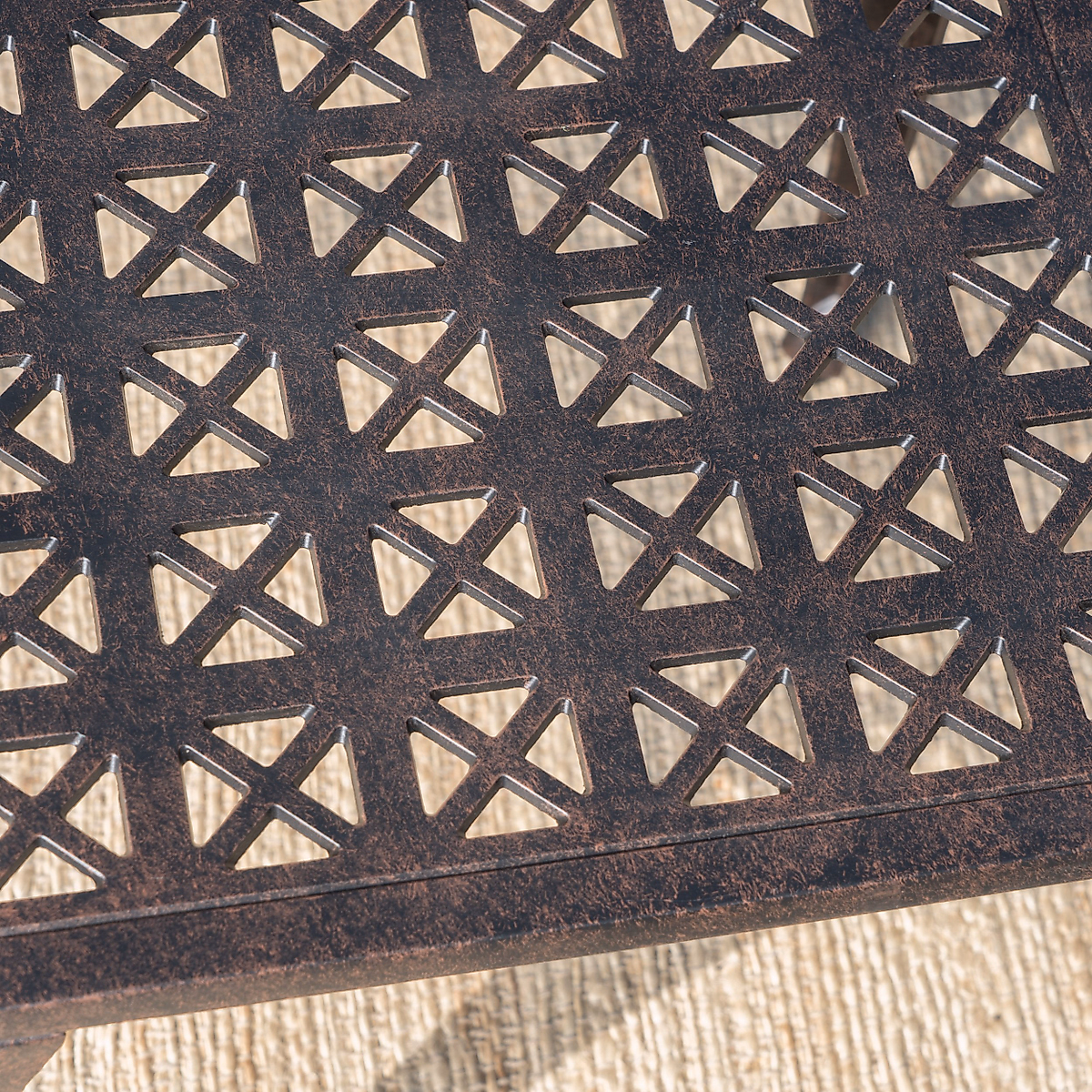 Christopher Knight Home Kai Outdoor 18" Cast Aluminum Side Table, Bronze Finished