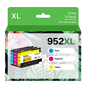 952XL High-Yield Ink Cartridge Compatible for HP 952 XL Ink Cartridges, 3 Packs (Cyan, Magenta, Yellow) Use with OfficeJet Pro 8710 8720 7720 7740 8210 8702 8715 8725 8730 8740 Printer