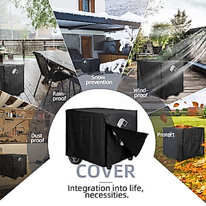 PALON Outdoor Heavy Duty Thickened Waterproof Generator Cover with Easy Access Cover, Windproof, Rainproof, Dustproof, UV Resistant, Portable Generator Cover for General Purpose Generators
