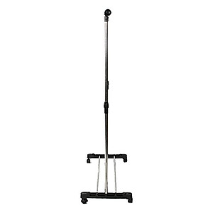 Clothes Garment Rack Clothing Rack Single Bar Adjustable Garment Racks Rolling Clothes Organizer Vertical and Horizontal Stretching Hanging Rod Stand Clothes Rack with Shoe Shelf and Wheels