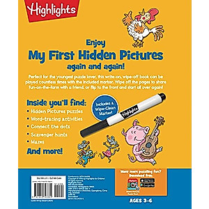 Write-On Wipe-Off My First Farm Hidden Pictures (Write-On Wipe-Off My First Activity Books)