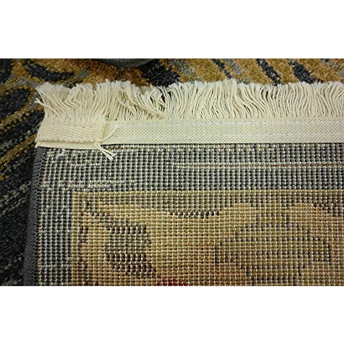 Unique Loom Edinburgh Collection Area Rug - Canmore (5' 1" x 8' Rectangle, Navy Blue/ Tan)