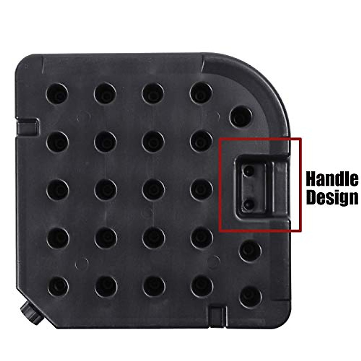 Sunnyglade 4PCS 176LB Square Shaped Water Or Sand Filled Umbrella Base Cantilever Offset Patio Market Umbrella Base Stand with U Locking (Black)