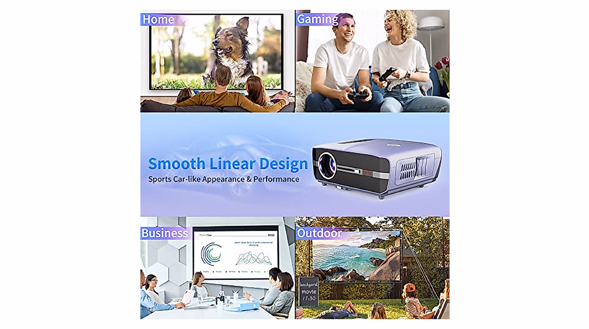 4K WiFi Video Projector with 1080P HD & Smart Android Features