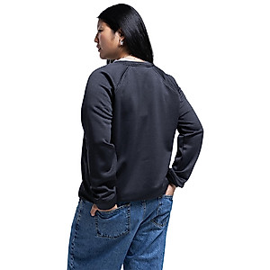 Burton Women's Oak Crewneck Fleece, True Black Heather, M