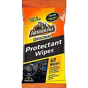 Car Protectant Wipes by Armor All, Interior Car Wipes with UV Protection Against Cracking and Fading, 60 Count