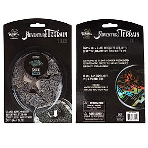 Monster Protectors Adventure Terrain- 50 Piece Rock Tile Expansion Pack- Hand-Painted ¬ Tile Set- Amazing Tabletop Terrain in Minute- Customize Your D&D and Pathfinder Dungeons