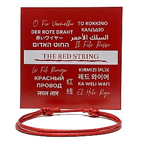 Red Cord Bracelet for Men and Women - Adjustable Kabbalah Protection String - Unisex Waterproof Nylon Cord - Surfer Passion, Strength, Power, Talisman, Good Luck Charm, Energy, Red String of Fate, Love, Evil Eye