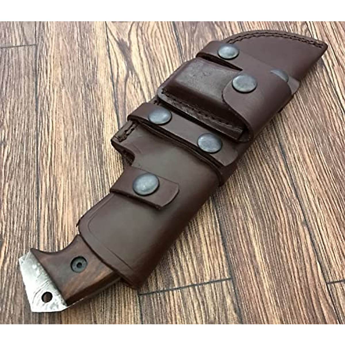 TR-1168 Custom Handmade Damascus Steel 10 Inches Tracker Knife - Perfect Grip walnut wood Handle (TR-987) (TR-2195)