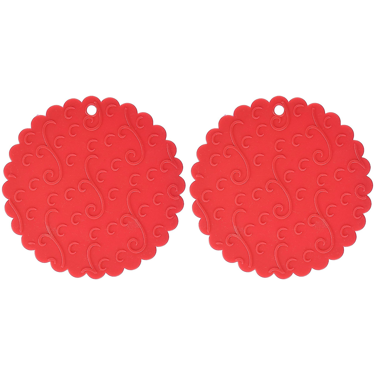 Norpro Grip Silicone Jar Opener Potholder Trivet Red Non Slip Grip 566 (2-Pack)