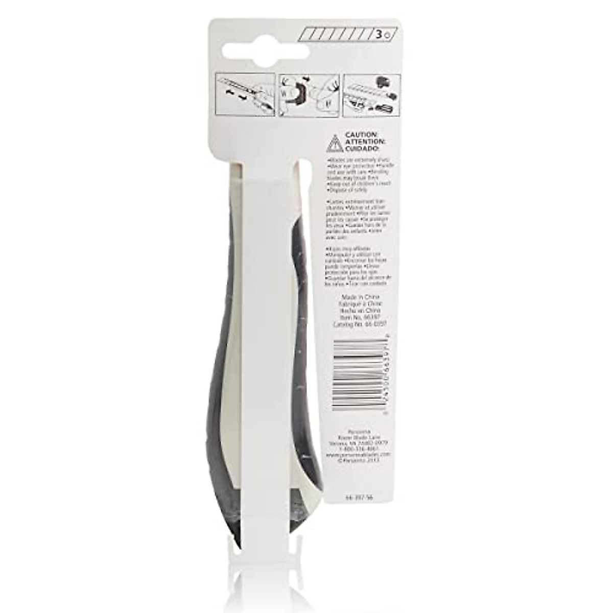 American Line 8-Point 18mm Retractable Snap-Off Knife with Auto-Locking Slider and Smart Grip Ergonomic Handle - Includes 3 Heavy-Duty Blades - 66-0397