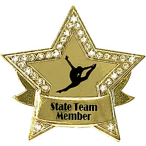 Snowflake Designs State Team Member Gymnastics Pin - #1221