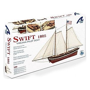 Artesanía Latina – Wooden Ship Model Kit – US Pilot Boat, Swift– Model 22110-N, 1:50 Scale – Models to Assemble – Initiation Level