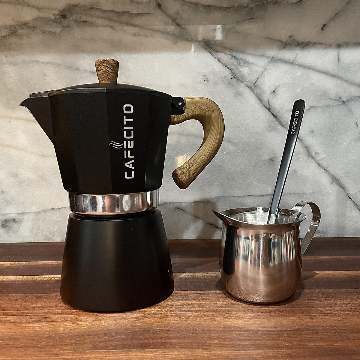 Cafecito Espresso Coffee Moka Pot | 6 Espresso Cup Moka Pot - 10 oz Manual Cuban Coffee Percolator | Italian Espresso Greca Coffee Maker | Stovetop Espresso Maker | Cafetera Cubana