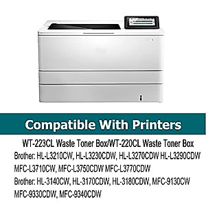 1 Pack Compatible for Brother WT-220CL Waste Toner Box WT-223CL Waste Toner Box Replacement for MCF-9340CDW HL-L3210CW L3230CDW MFC-9130CW HL-3140CW, HL-3170CDW, HL-3180CDW L3290CDW MFC-L3710CW
