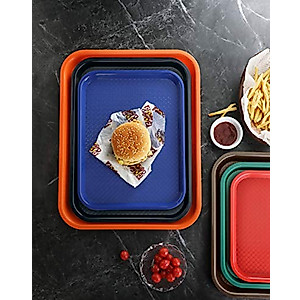 New Star Foodservice 24333 Fast Food Tray, 10.5 x 13.5, Black, Set of 12