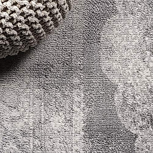 JONATHAN Y MDP403E-8 Rosalia Cottage Medallion Indoor Area-Rug Vintage Bohemian Easy-Cleaning Bedroom Kitchen Living Room Non Shedding, 8 ft x 10 ft, Gray/Dark Gray