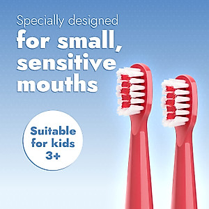 Papablic Kids Electric Toothbrush Replacement Heads Red (4 Pack)