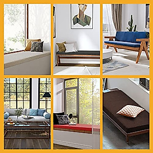 ROFIELTY Custom Size Bench Cushion Patio Bench Seating Cushion Indoor Bench Cushion Outdoor/Indoor Bench/Swing Cushion Porch Swing Cushion Bench Pads (Dark Brown,31.4x11.8x3.14in)