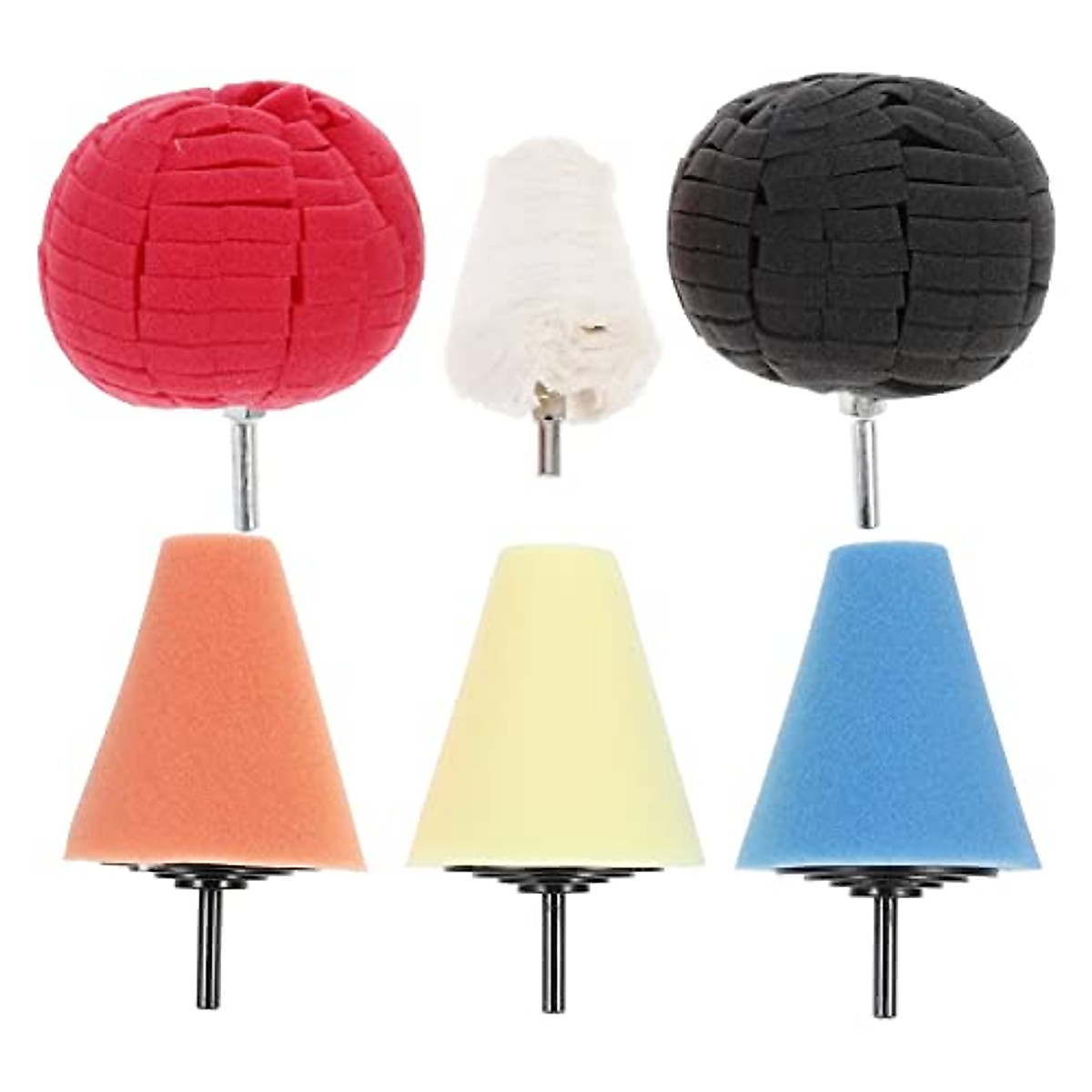 Car Sponge Buffing Buffing Pads 6 Pcs Backing Plate Compound Buffing Sponge Pads for Car Hub Compounding Polishing and Drill Buffing Sponge Pads Waxing car Wheel polishing Buffing pad