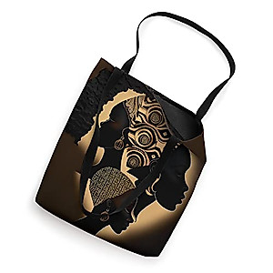 Queens of Africa wearing scarves design Tote Bag