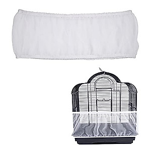 Pssopp Bird Cage Cover Durable Breathable Washable Mesh Seed Catcher Seed Catcher Guard Net Cover Large Size Bird Cage Good Night Cover (4 Colors)