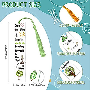 10 Pcs Teacher Bookmark Acrylic Bookmarks Teacher Appreciation Gifts Thank You Gifts Teacher Retirement Gifts for Women Teacher Appreciation Bookmark for Women Teacher Tutor Gifts