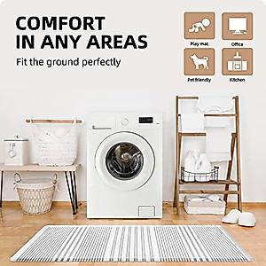KOKHUB Kitchen Mat and Kitchen Rugs 2 PCS, Cushioned 1/2 Inch Thick Anti Fatigue Waterproof Mat, Comfort Standing Desk Mat, Kitchen Floor Mat with Non-Skid & Washable for Home, Office, Sink - Grey