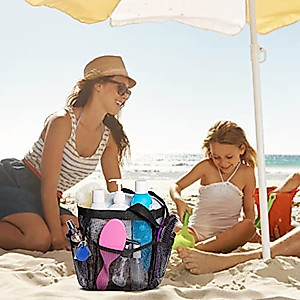 Attmu Mesh Shower Caddy Portable for College Dorm Room Essentials with 8 Pockets, Large Capacity Hanging Shower Caddy Dorm Basket, Quick Dry Shower Tote Bag for Bathroom