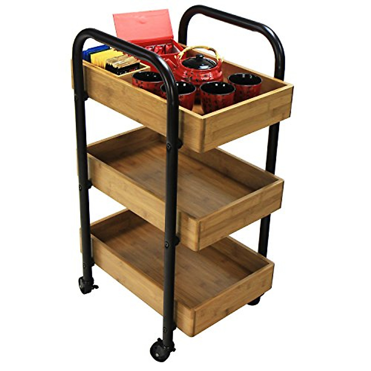 Oceanstar 3SC1675 Portable 3 Removable Trays Storage Cart