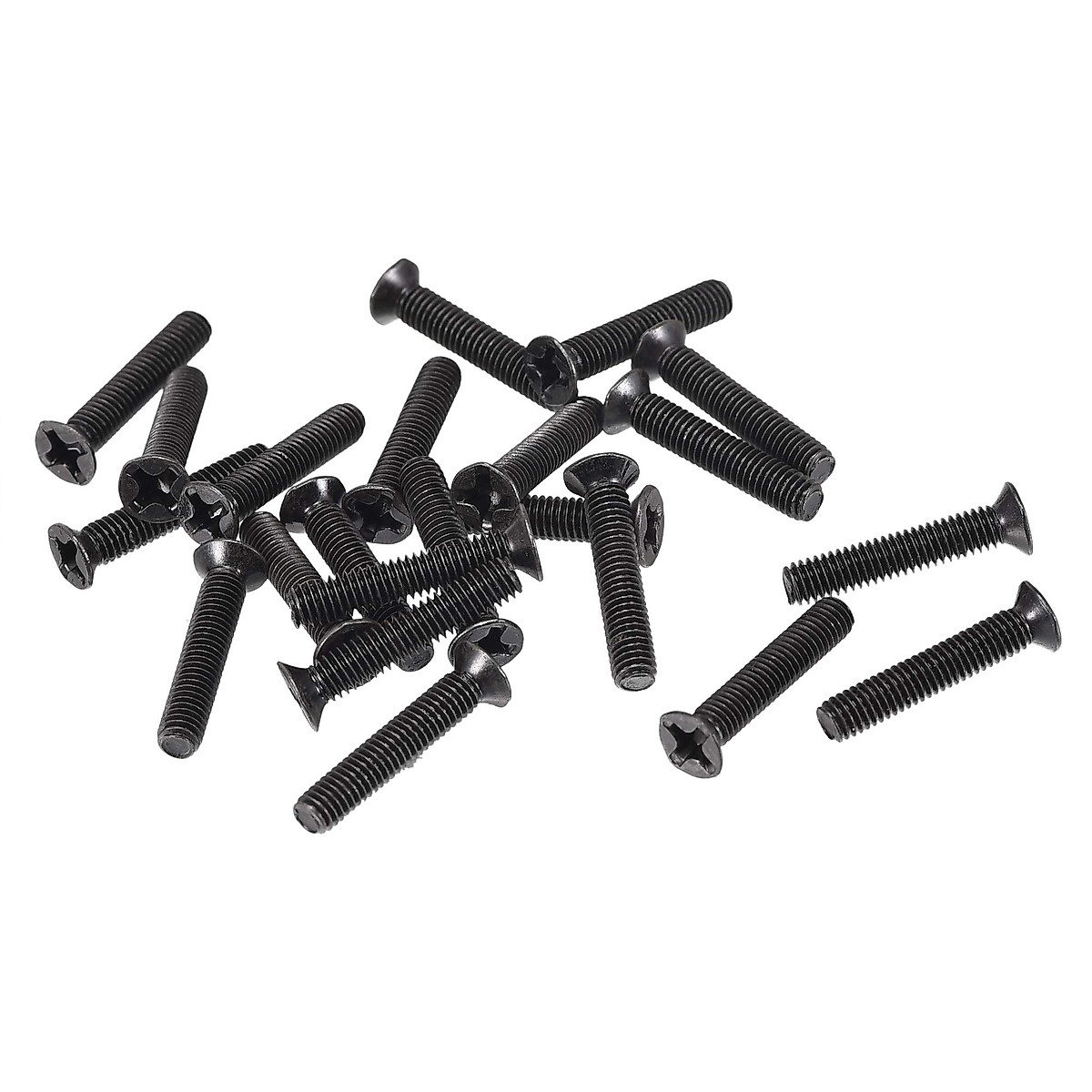 uxcell M3 x 16mm Phillips Screw Fastener Black for Laptop PC TV Fan Switch 200pcs