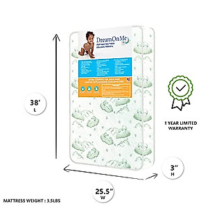 Dream On Me 3” Square Corner Playmat, Greenguard Gold Certified, Playtime comfort, Reinforced Waterproof Vinyl Cover, Environment Safe Playmat