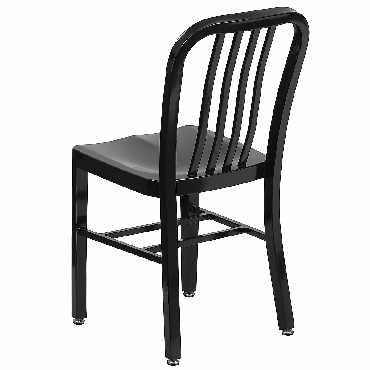 Flash Furniture Commercial Grade Black Metal Indoor-Outdoor Chair