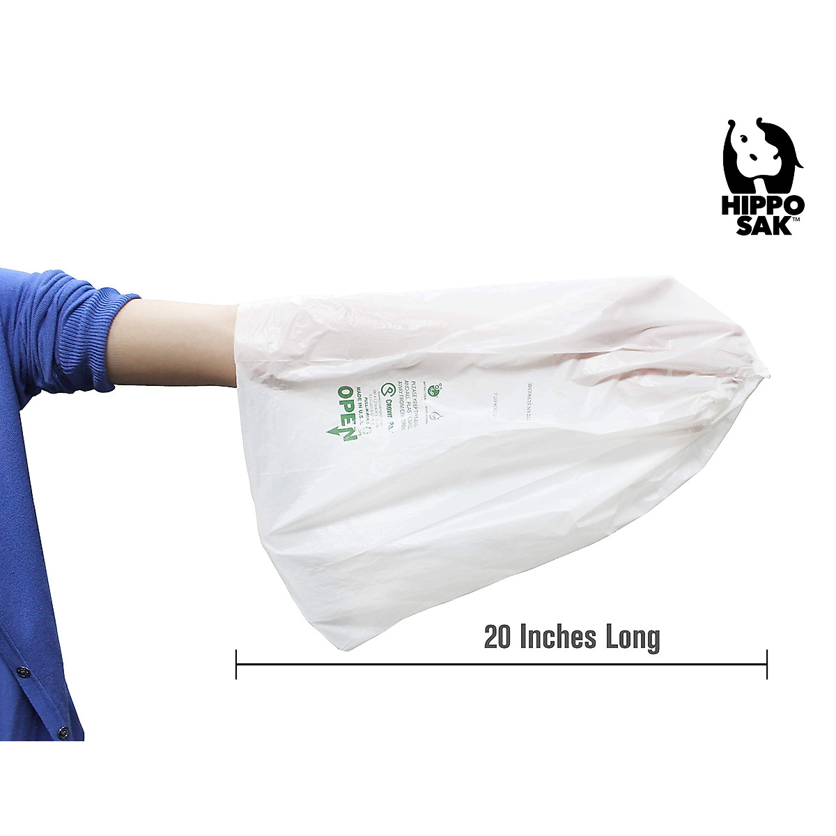 Hippo Sak Plant-Based Diaper Disposal Bags, 450 Count