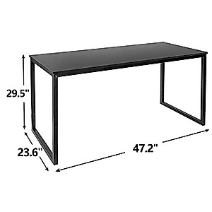ZenStyle Computer Desk 47" Modern Sturdy Office Desk Computer Table PC Laptop Study Writing Desk for Home Office, Black