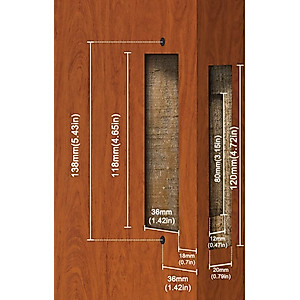 LWZH 6.3" Matte Black Privacy Pocket Door Lock Hardware, Invisible Recessed Handle Latch with Keys, Sliding Door Mortise Lock, Double Barn Door Lock Furniture Hardware