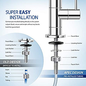 APEC Water Systems RO-90 Ultimate Series Top Tier Supreme Certified High Output 90 GPD Ultra Safe Reverse Osmosis Drinking Water Filter System, Chrome Faucet