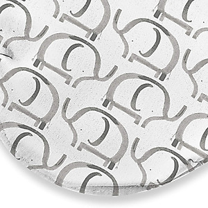 SwaddleMe Luxe Easy Change Swaddle, Ellie Elephant/Triangle Grey, Small/Medium (0-3 Months)