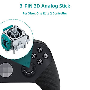 Mcbazel 2 Pack Controller 3D Analog Joystick Thumb Sticks Replacement Repair Parts for Xbox One Elite 2