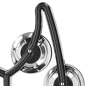 Hand Held Double Row Tambourine, Metal Jingles Half Moon Hi Hat Tambourine with Mounting Bracket for Drummers Guitarists